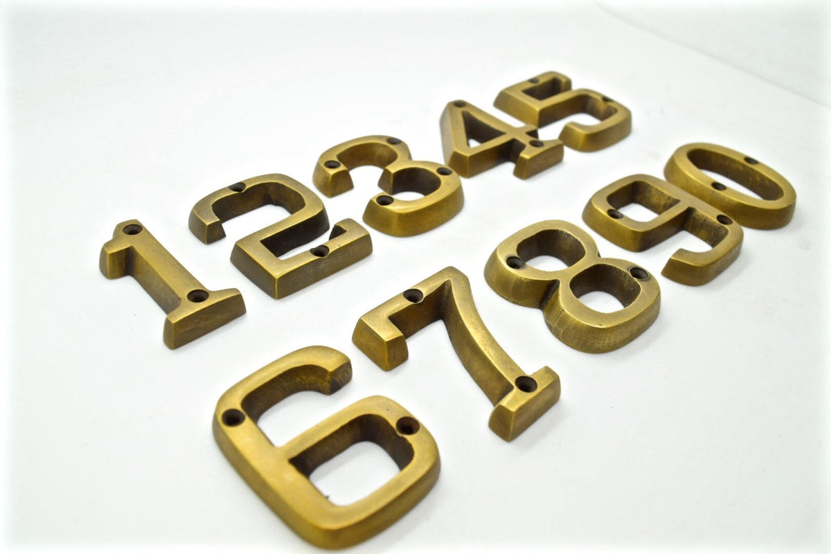 Solid brass house numbers - 0 to 9