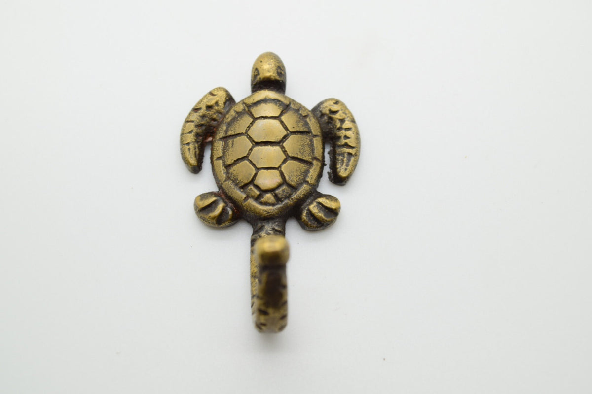 Novelty Brass Wall Hook: Funky Turtle Design for Interiors